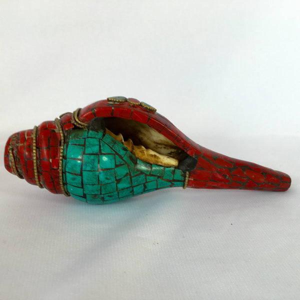 Buy Antique Tibetan Red Conch Shell – Explosion Luck